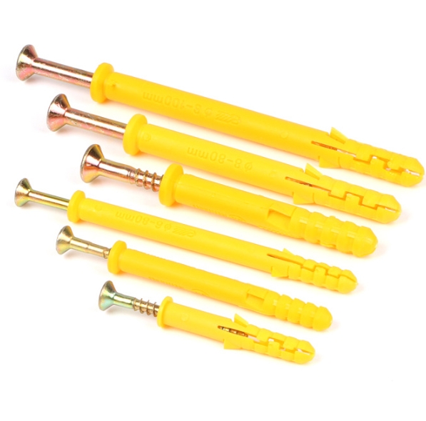 China Yellow plastic expansion screw expansion plug combination nylon ...