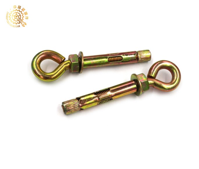 China Concrete Sleeve Anchor Bolt Eye Bolt Yellow Plated Fixing Hook ...